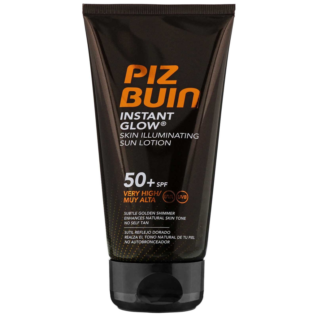 Piz Buin Instant Glow Skin Illuminating Sun Lotion SPF50+ 150ml | Let's ...