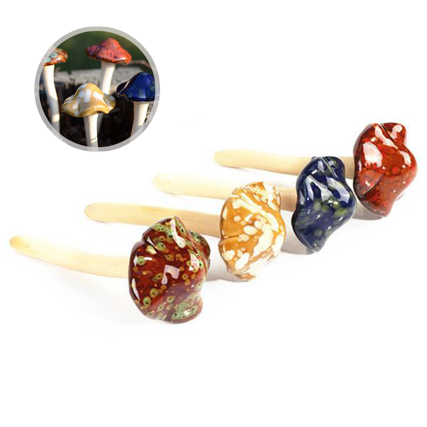 Trädgårdsdekoration svamp 4-pack | Let’s deal