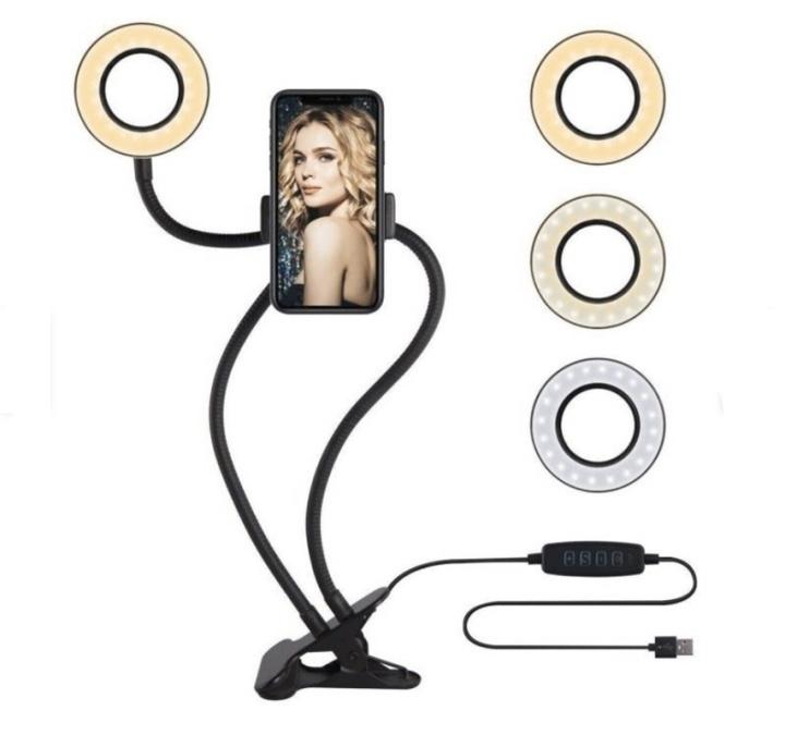 Ring light 9cm med flexibelt stativ och mobilhållare | Let’s deal