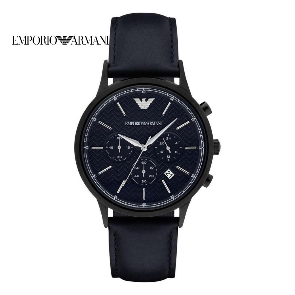 Emporio Armani Svart Äkta Läder AR2481 Herrklocka | Let’s deal